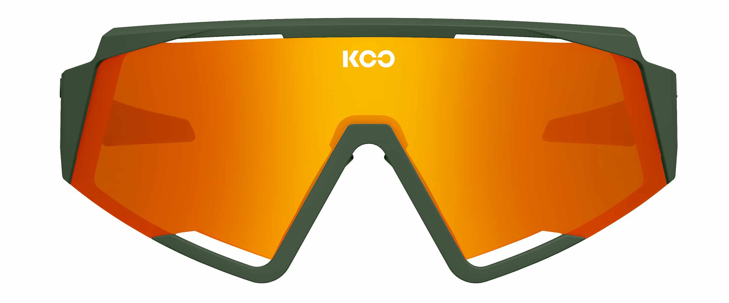 KOO Spectro Green Matt Sunglasses (Orange Mirror Lens) | PMC